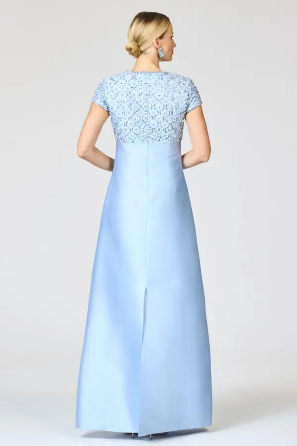Sachin & Babi Embellished Amsterdam Gown - Glacial Blue - Size 2