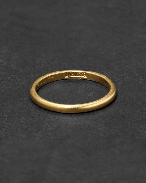 Alexis Bittar Vintage 22k Thin Band Ring - Gold