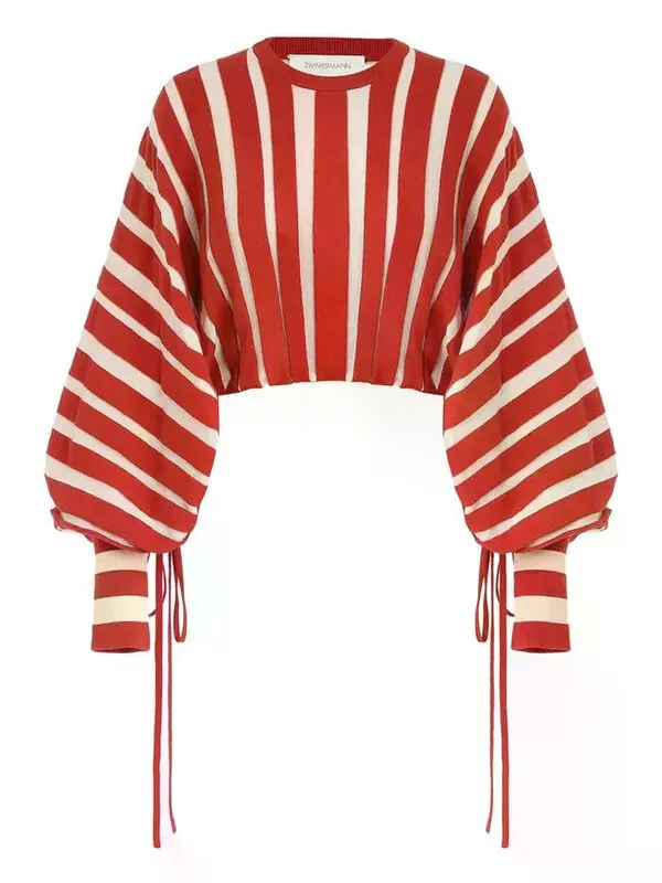 Zimmermann Striped Bow Rebellion Sweater