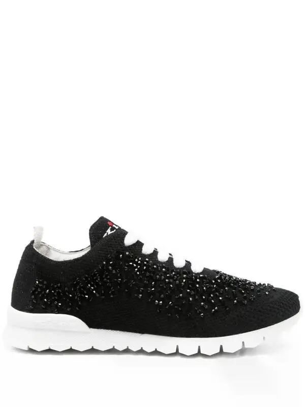 Kiton Beaded Low Top Sneakers - Black