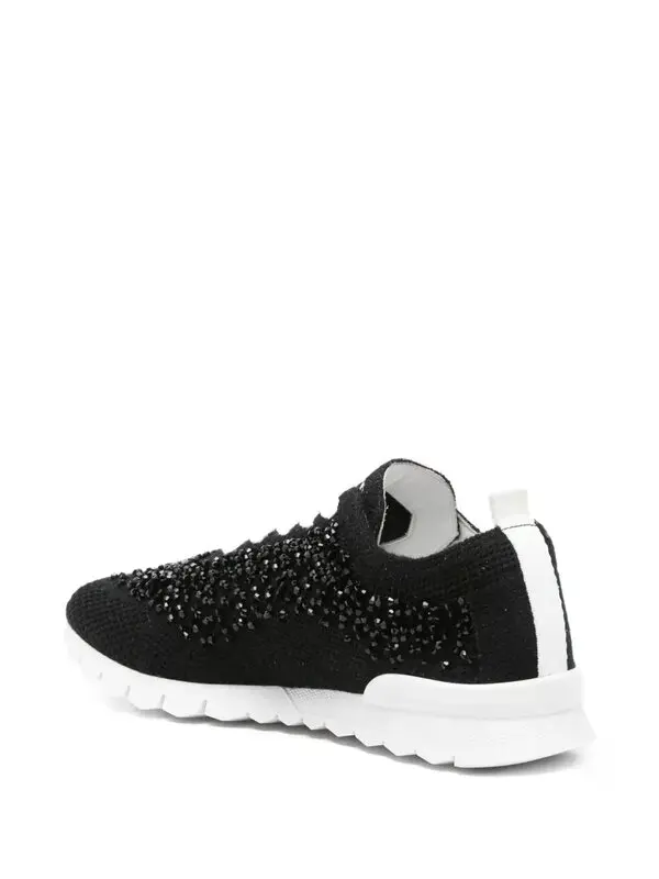 Kiton Beaded Low Top Sneakers - Black