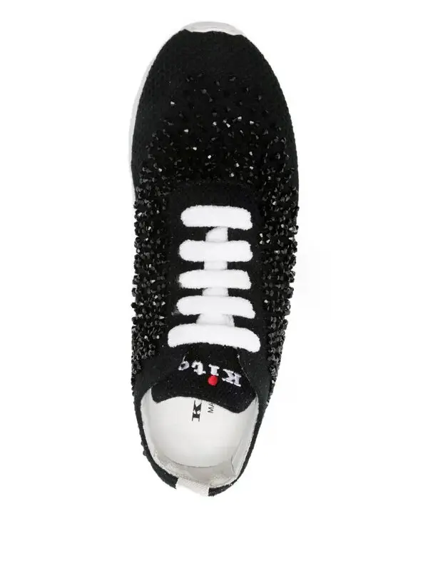 Kiton Beaded Low Top Sneakers - Black