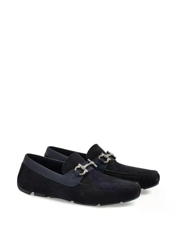 FERRAGAMO Gancini-embellishment Loafers - Blue