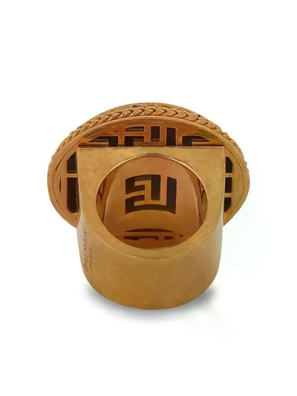 Balmain Engraved Logo Round Ring