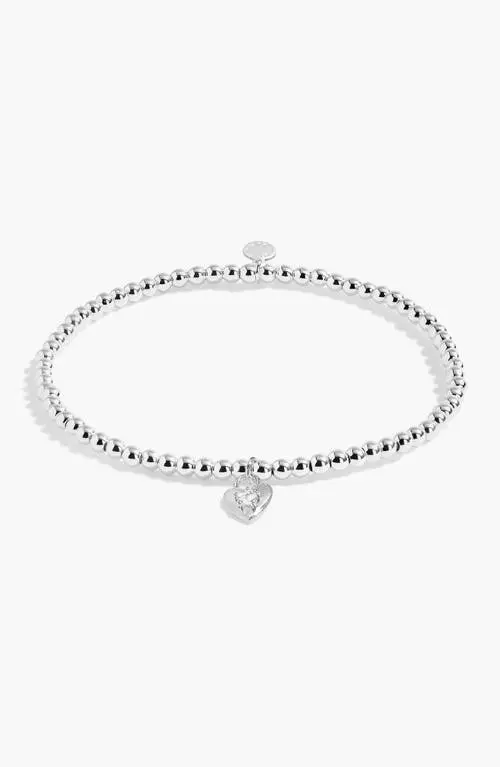 A LITTLES & CO Silver Plated Bracelet With Heart Charm - Metallic Silver
