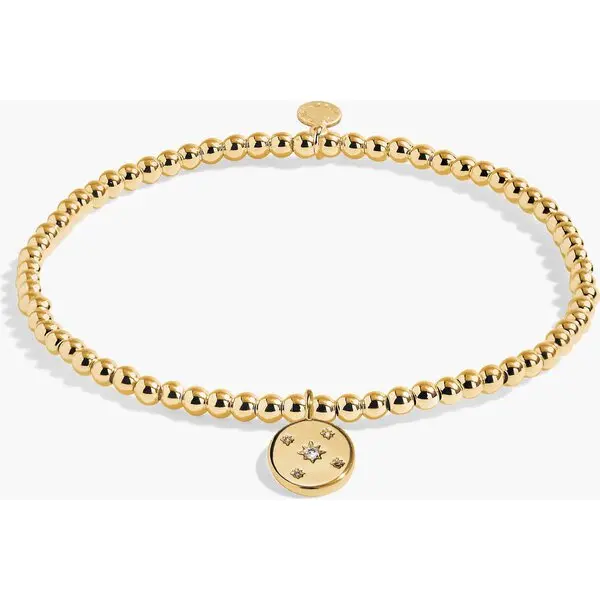 A LITTLES & CO Gold-tone Plated Beaded Bracelet - Metallic Gold