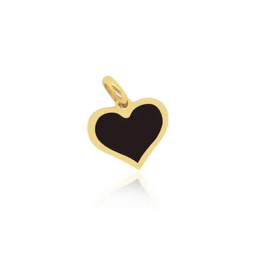 THE LOVERY FINE JEWELRY Heart Charm - Onyx