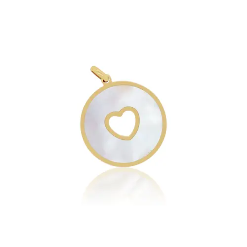 THE LOVERY FINE JEWELRY Donut Heart Charm - Mother Of Pearl