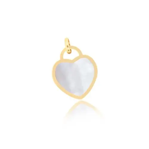 THE LOVERY FINE JEWELRY Heart Padlock Charm - Mother Of Pearl