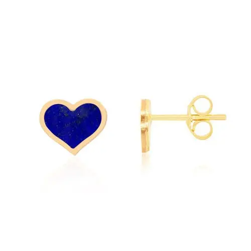 THE LOVERY FINE JEWELRY Heart Stud Earrings - Lapis