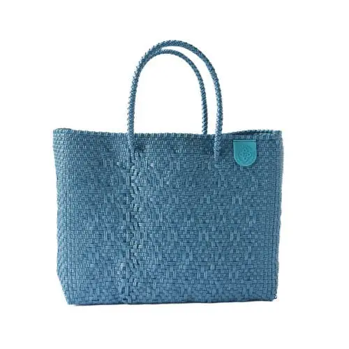 TIN MARIN Maui Medium Woven Resort Crossbody Bag - Blue