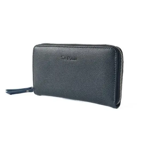 TIN MARIN Camila Large Leather Wallet - Black