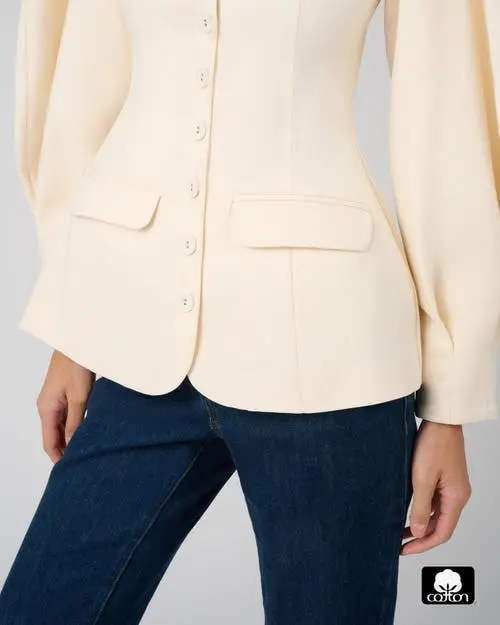 WeWoreWhat Cocoon Sleeve Peplum Blazer