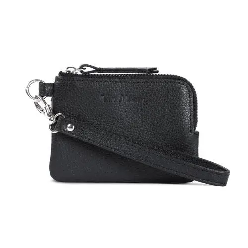TIN MARIN Gina Leather Top Zip Wallet - Black
