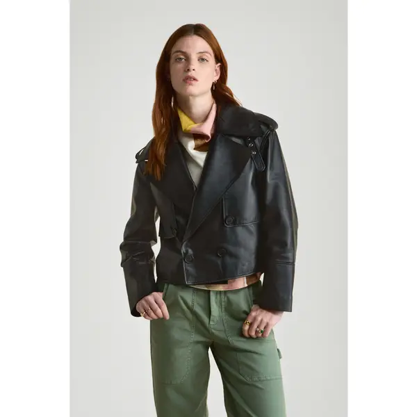FURNIQ UK Lola Leather Jacket - Black