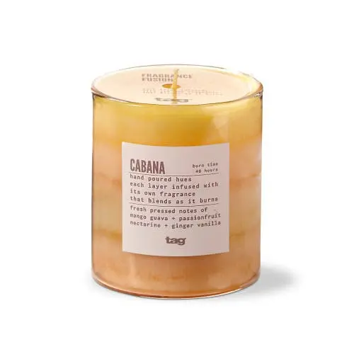 TAG Fragrance Fusion Cabana Flame Scented Jar Candle - Yellow