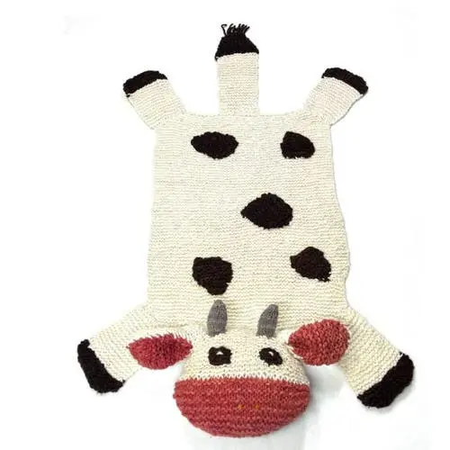 FINN + EMMA Organic Wool Play Mat + Nursery Rug | Cow - White