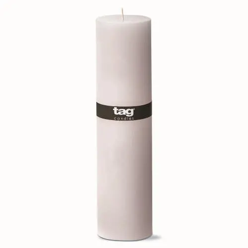 TAG Ivory Pillar Wax Candle Set Of 2 Unscented Long Burning