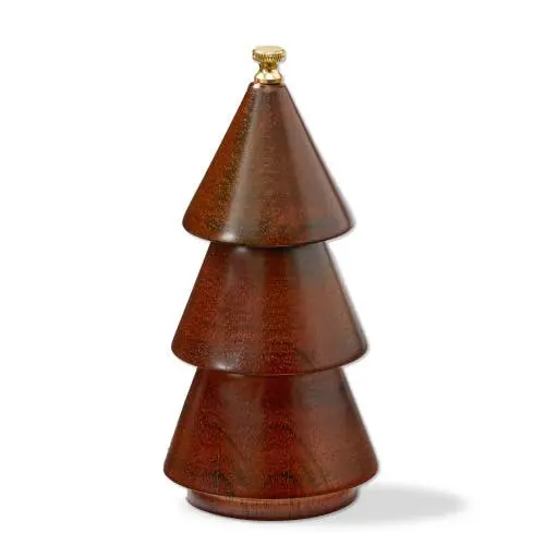 TAG Tree Salt And Pepper Grinder Shakers Set Christmas Decor - Brown