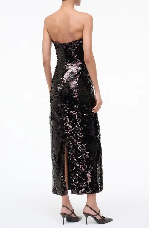Staud Cece Sequin Strapless Maxi Dress