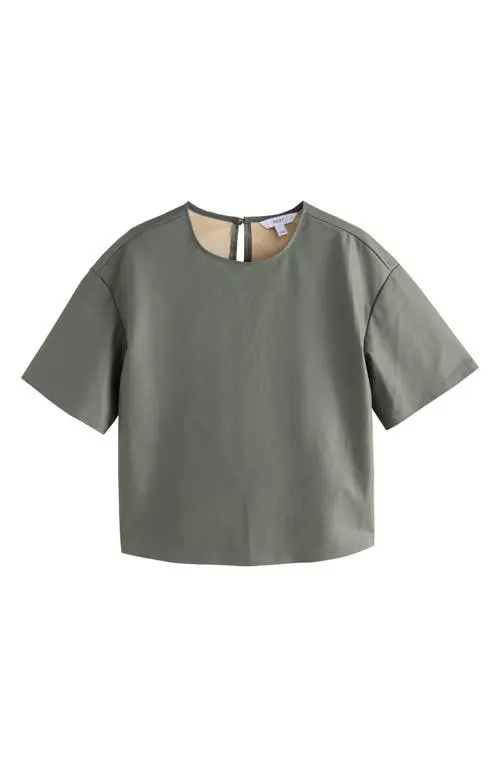 NEXT Coated Boxy T-shirt - Green