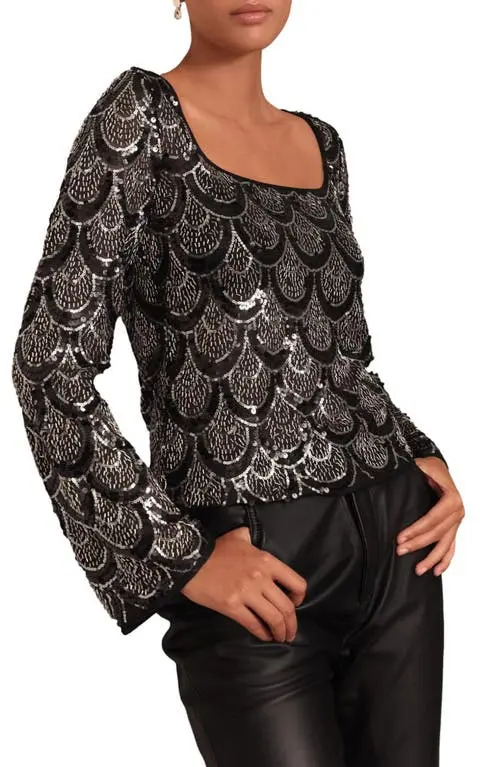 NEXT Sequin Geometric Top