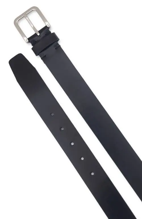 Vince Leather Belt - Black/palladium