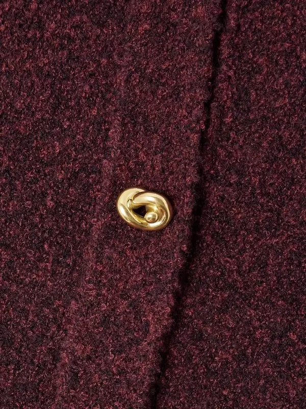 Bottega Veneta Bouclé Cardigan - Red