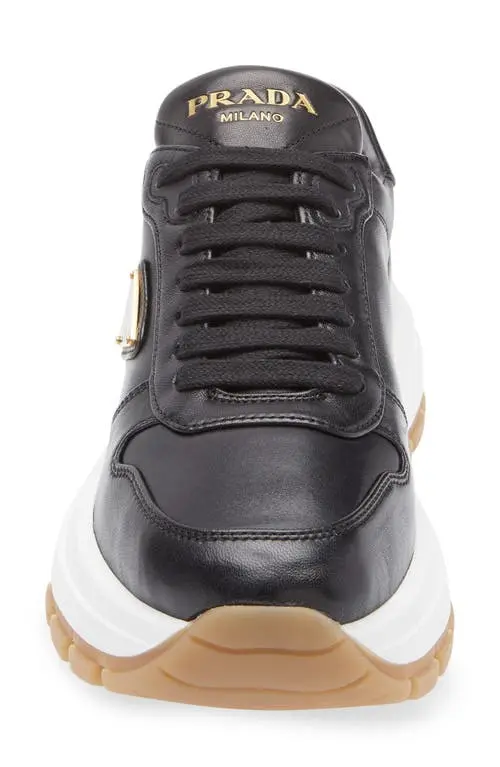 Prada Prax Leather Sneaker - Nero