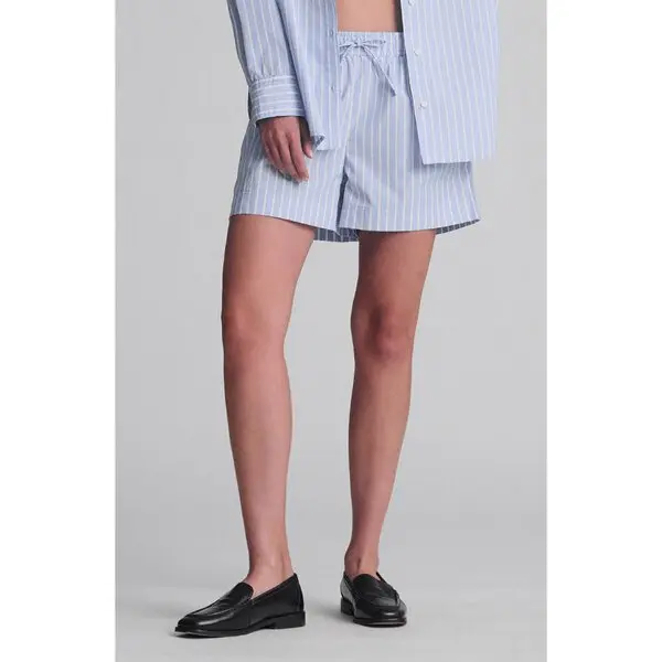 MAVI Striped Cotton Drawstring Shorts