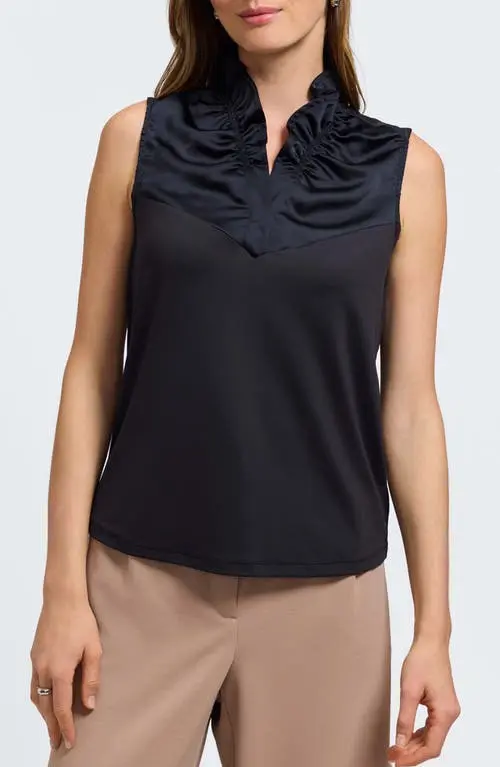 Foxcroft Sleeveless Satin Top