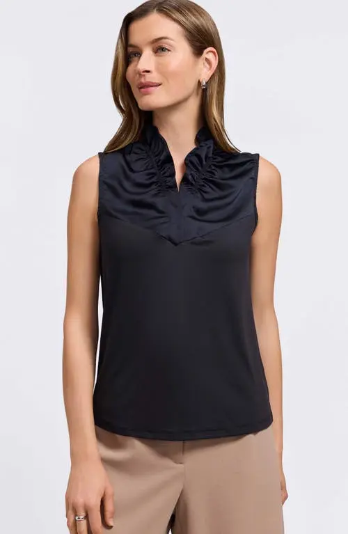 Foxcroft Sleeveless Satin Top