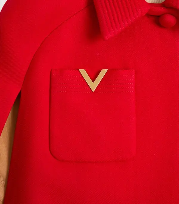 Valentino Garavani Wool-silk Cape