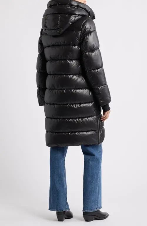 Bcbgmaxazria Water Resistant Hooded Puffer Coat - Black