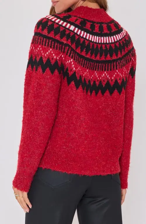 VICI Aprés Ski Fair Isle Mock Neck Sweater