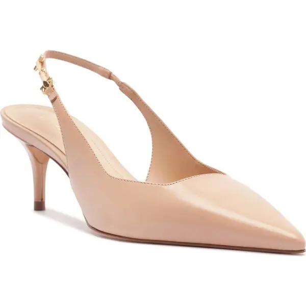AREZZO Laurel Pointed Toe Slingback Pumps - True Sand