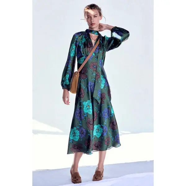 chinese dress ladies Loveland Cap Sleeve Cowl Back Midi Dress Butter– Selfie Leslie main image 0