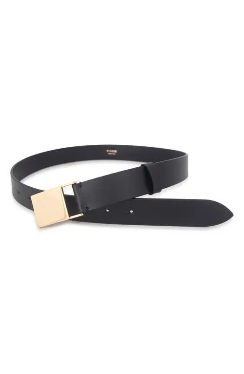 Vince Plaque Leather Belt