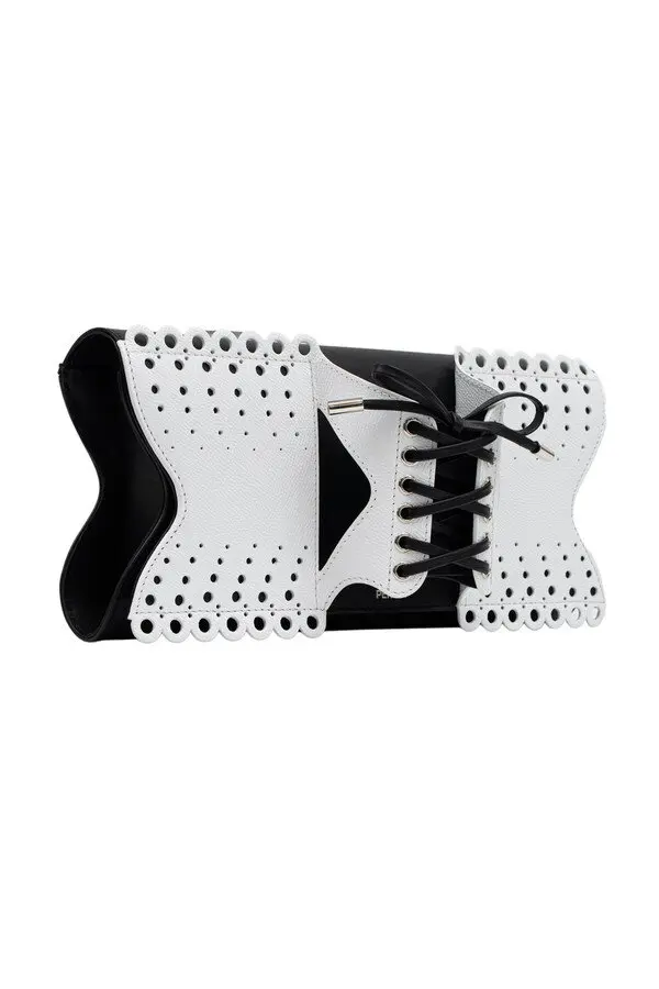 Perrin Le Corset Perfor Handheld Clutch - Black