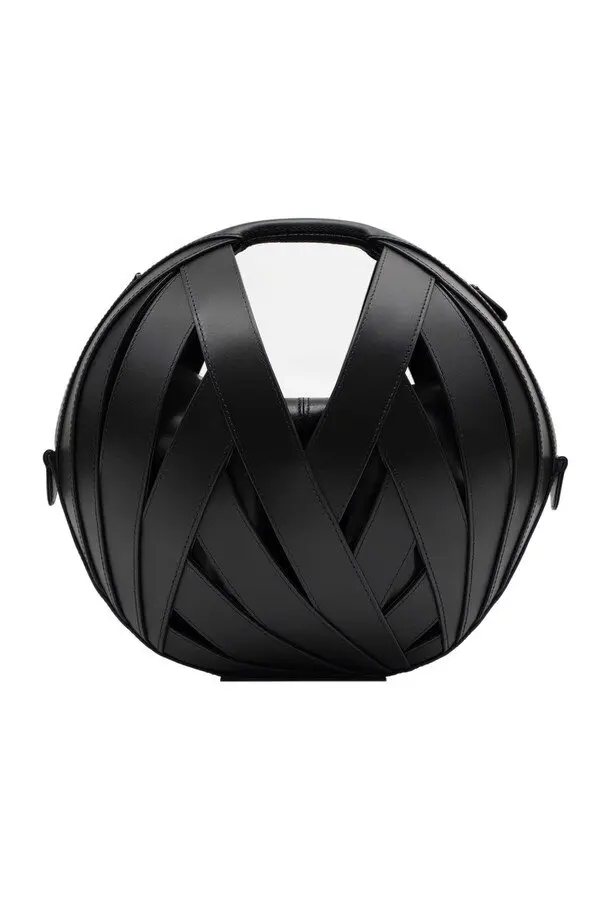 Perrin Le Panier Basket-weave Handbag - Black
