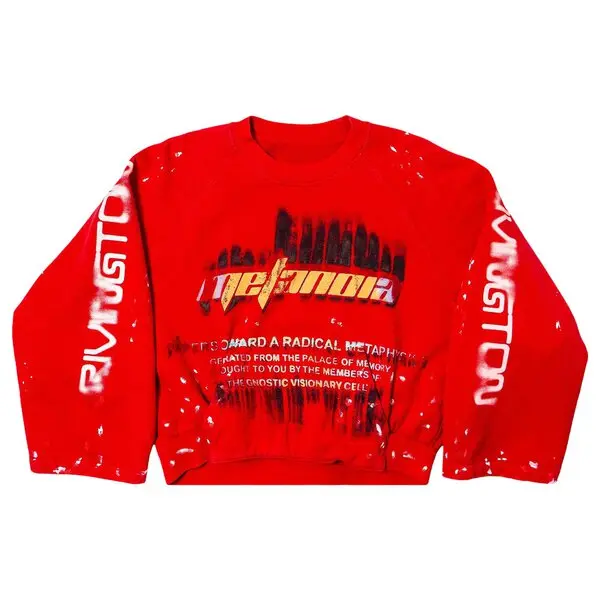 RIVINGTON ROI REBIS Radical Paper Rose Crewneck - Red