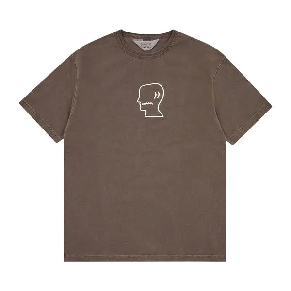 BRAIN DEAD Heavyweight 3d Logohead Tee - Brown