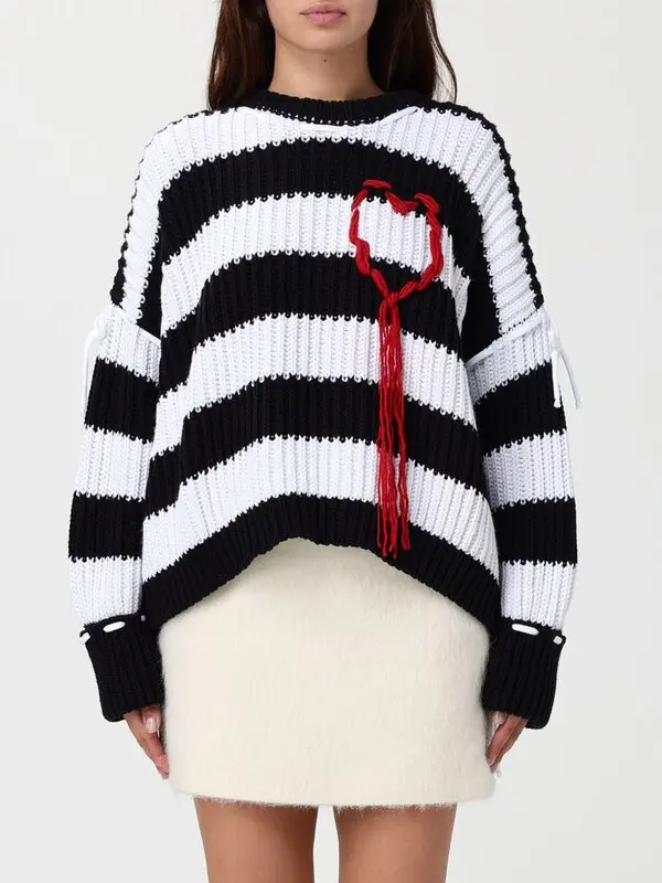 SSHEENA Striped Sweater - White