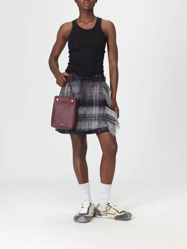 Loewe Plaid Skirt - Blue