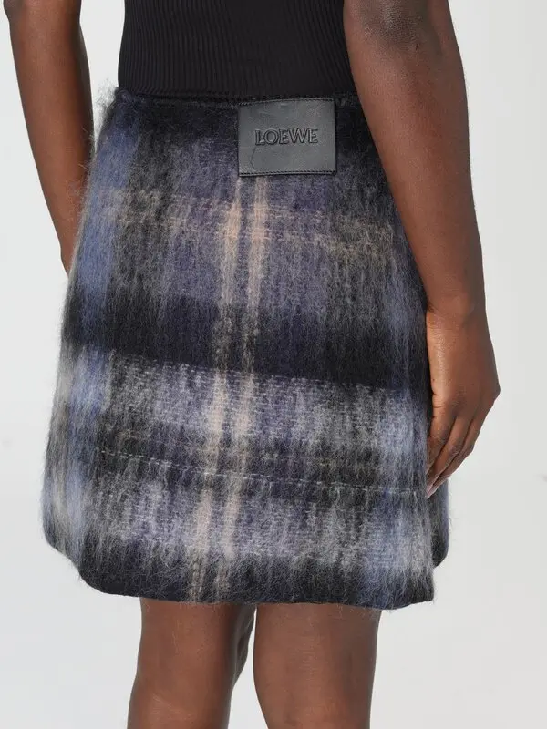 Loewe Plaid Skirt - Blue