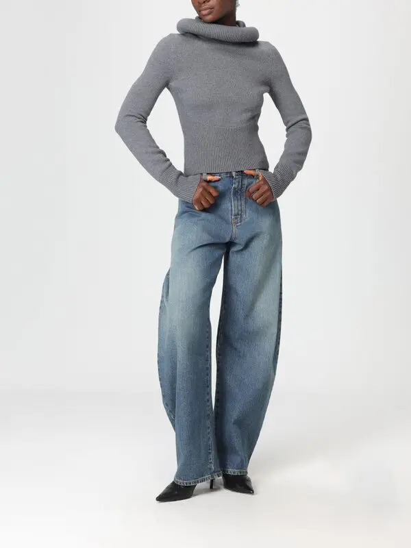 Alaïa Ribbed Knit Turtleneck Sweater