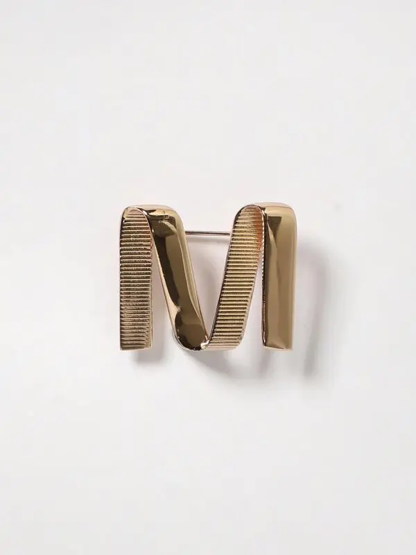 Max Mara Monogram Brooch - Bronze