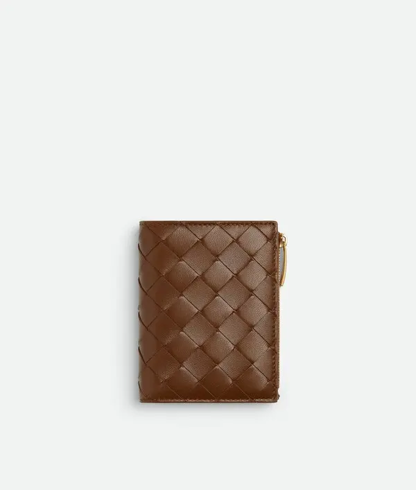 Bottega Veneta Intrecciato Small Bi-fold Wallet - Nocciola