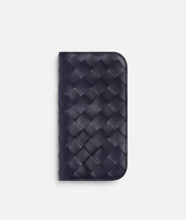 Bottega Veneta Intrecciato Iphone 16 Pro Foglio Case - Nocturnal