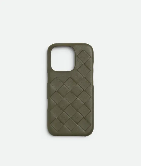 Bottega Veneta Intrecciato Iphone 16 Pro Case - Crocodile